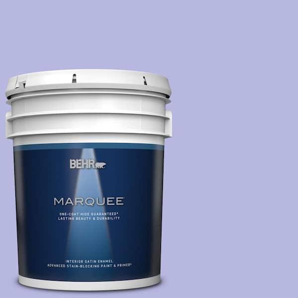 BEHR MARQUEE 5 gal. #P550-3 Lavender Cloud Satin Enamel Interior Paint ...