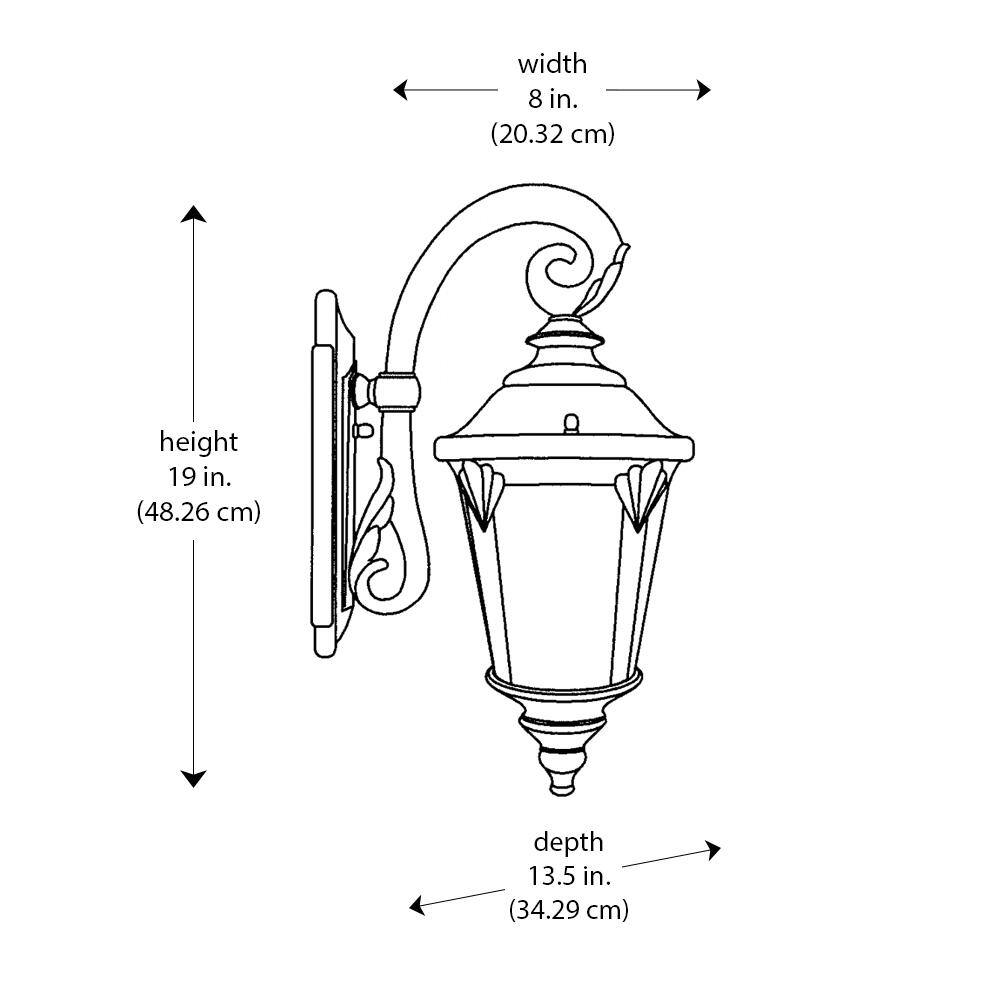Buy Commons 1-Light Rust Outdoor Wall Light Sconce Lantern with Seeded ...