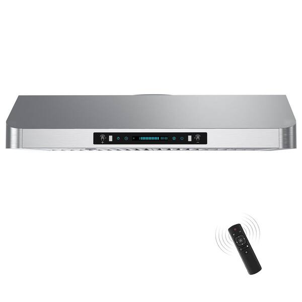 HGUOQ 30 in. 900 CFM Ducted Under Cabint Range Hood in Stainless Steel ...