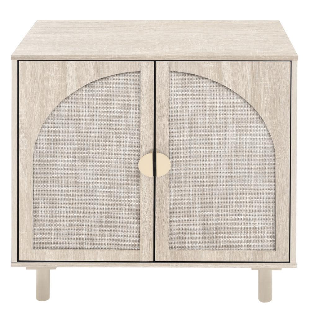 sumyeg Beige 31.5 in. H 2 Door Accent Storage Cabinet with Adjustable ...