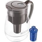 Brita Monterey 10-Cup Water Filter Pitcher in Black with Longlast Water ...