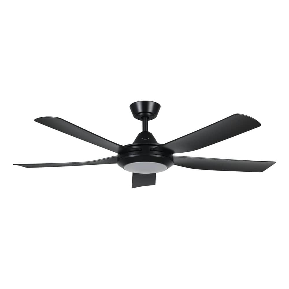 Eglo Swiftsure 52 in. Indoor Black Ceiling Fan with Warm White ...