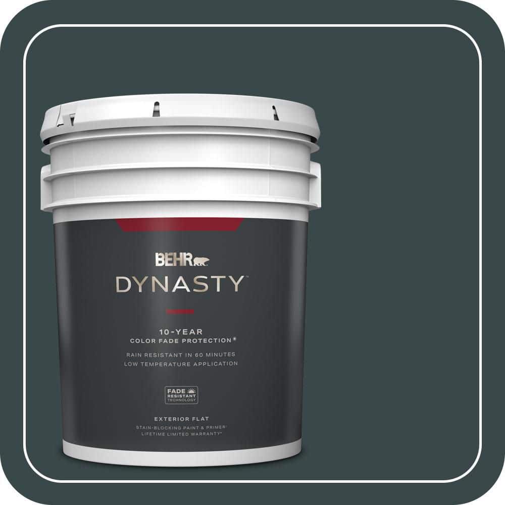 BEHR DYNASTY 5 gal. #T14-16 Arboretum Flat Exterior Stain-Blocking ...