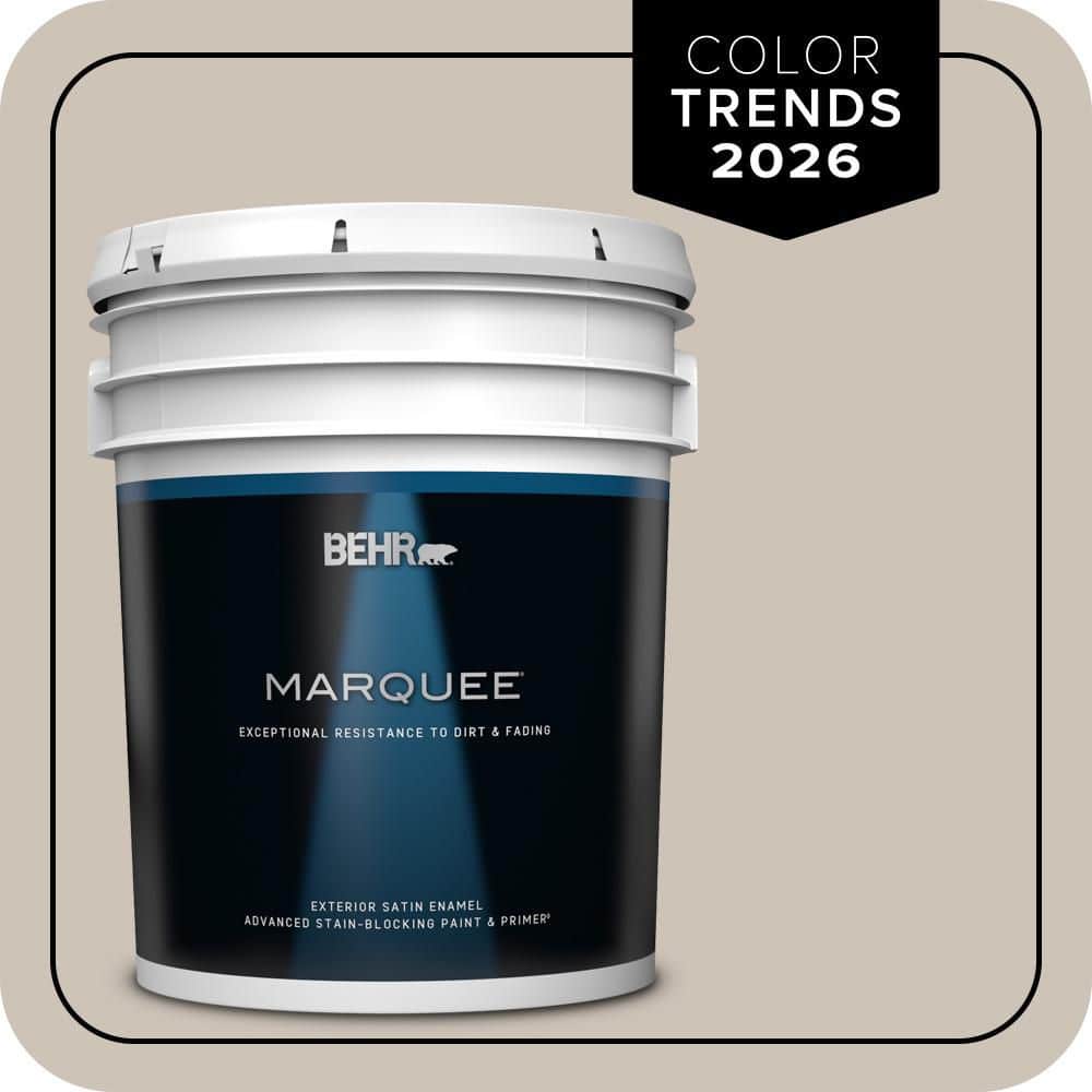 BEHR MARQUEE 5 gal. #720C-3 Wheat Bread Satin Enamel Exterior Paint ...