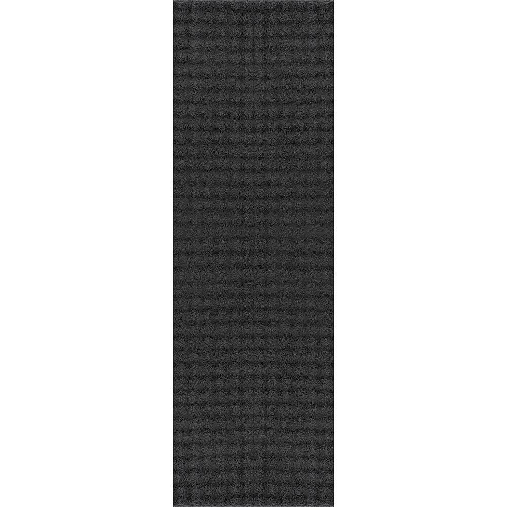 CAMILSON CloudSoft Dark Grey 2 ft. x 7 ft. Non Slip Rubber Back ...
