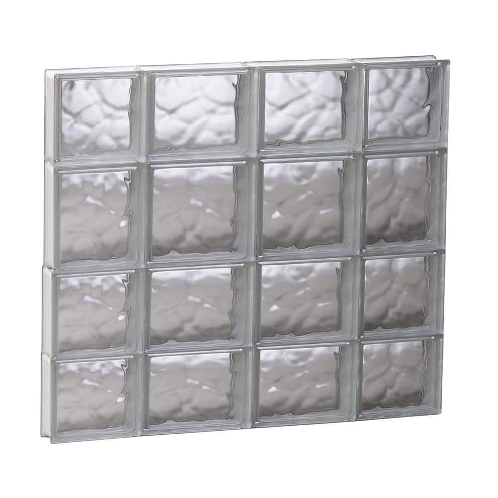 Clearly Secure 27 in. x 25 in. x 3.125 in. Frameless Wave Pattern Non ...