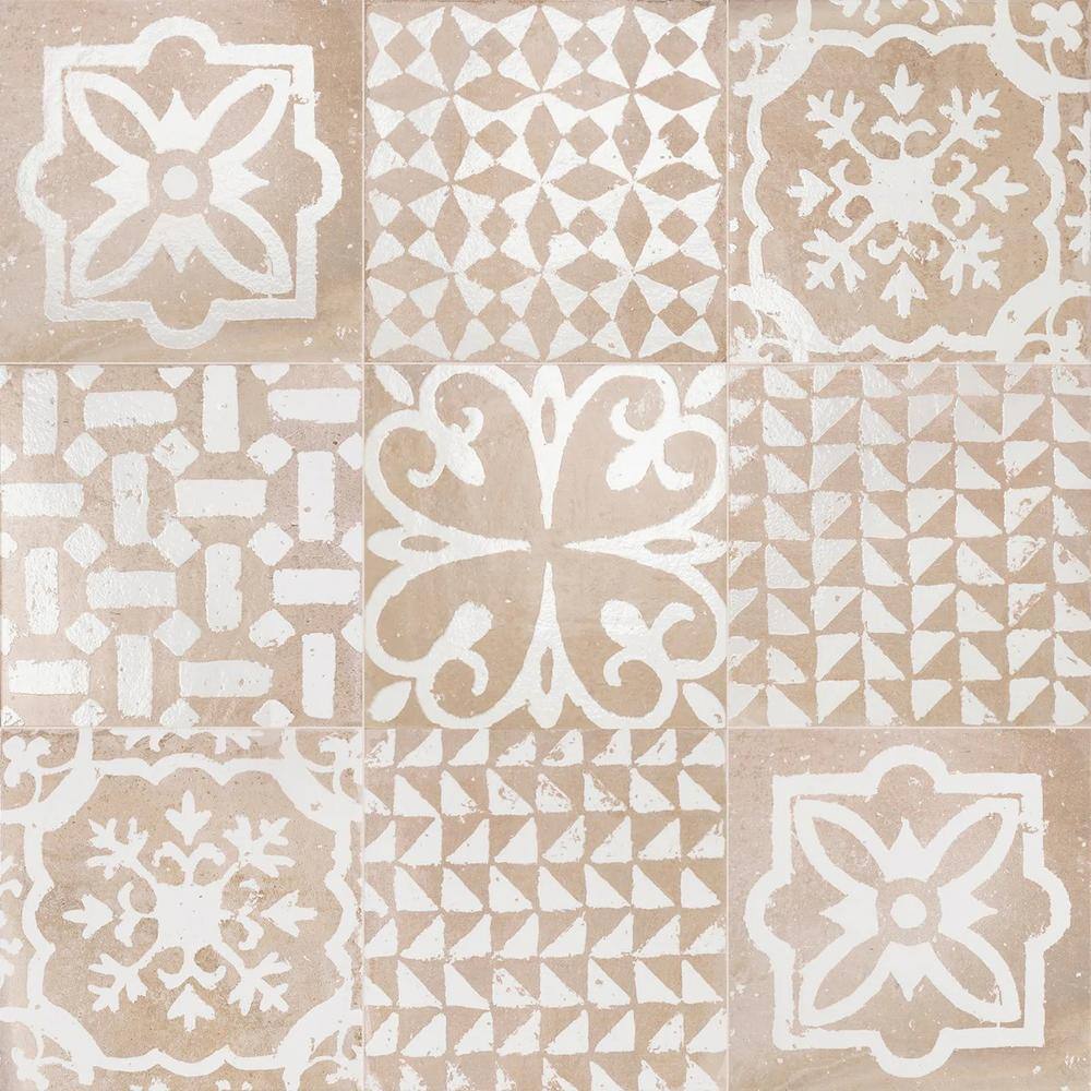 Ivy Hill Tile Angela Harris Sicilia Kasma Crema 7.87 in. x 7.87 in ...