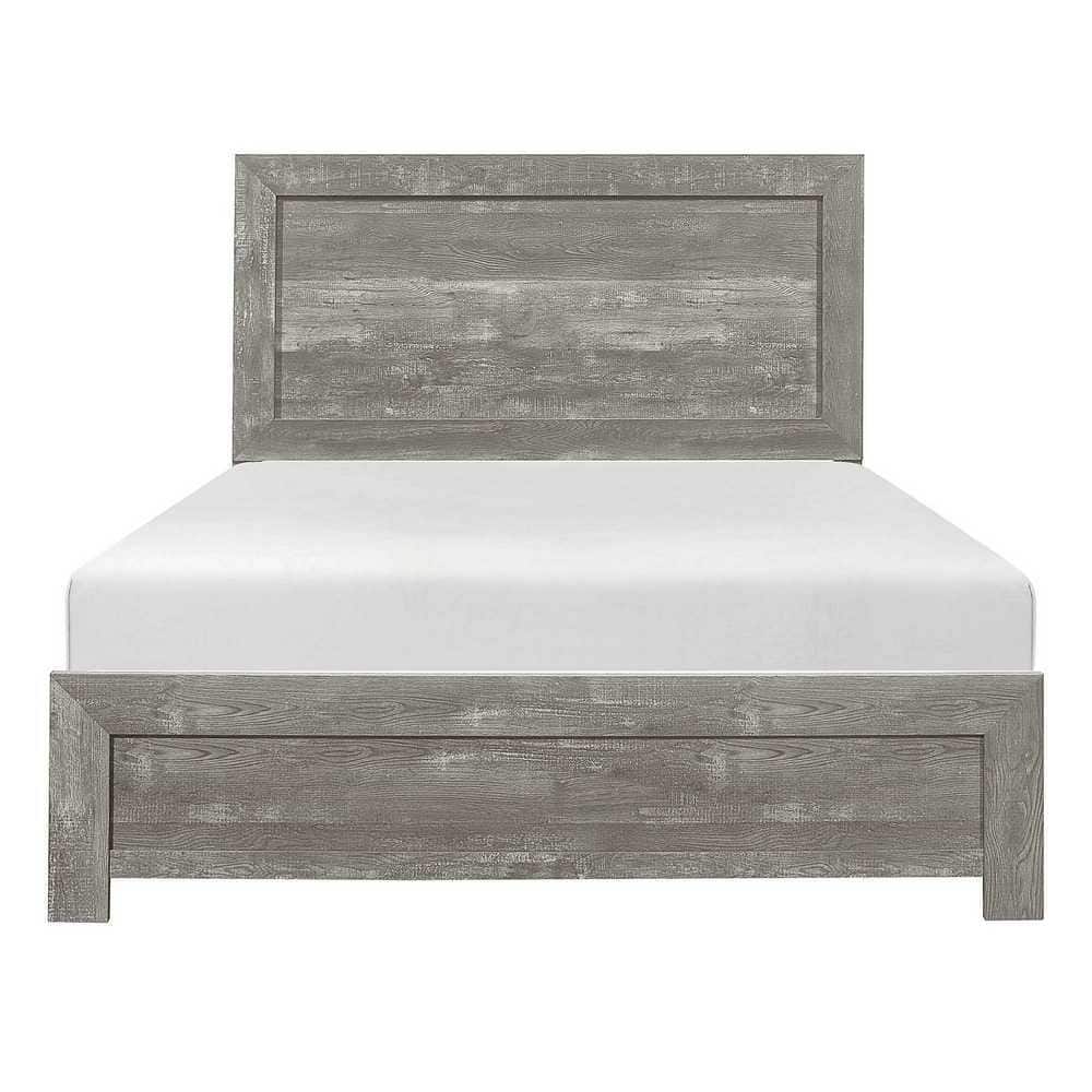 EVERGLADE HOME Quinby Gray King Panel Bed LX-1534GYK-1EK - The Home Depot