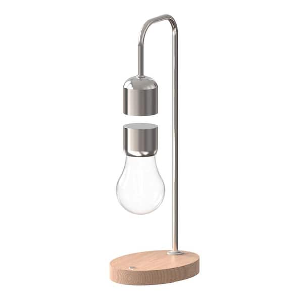 Tzumi 14.57 in. Atmosphere Silver Gravity Levitating Bulb Wireless ...