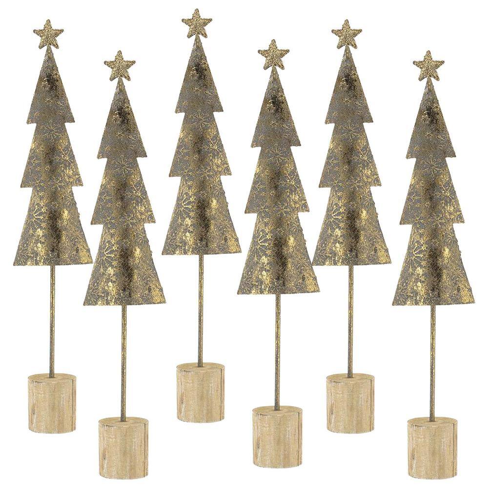 A & B Home Iron Trees - Set of 6 - Gray K-X20SG0079 - The Home Depot