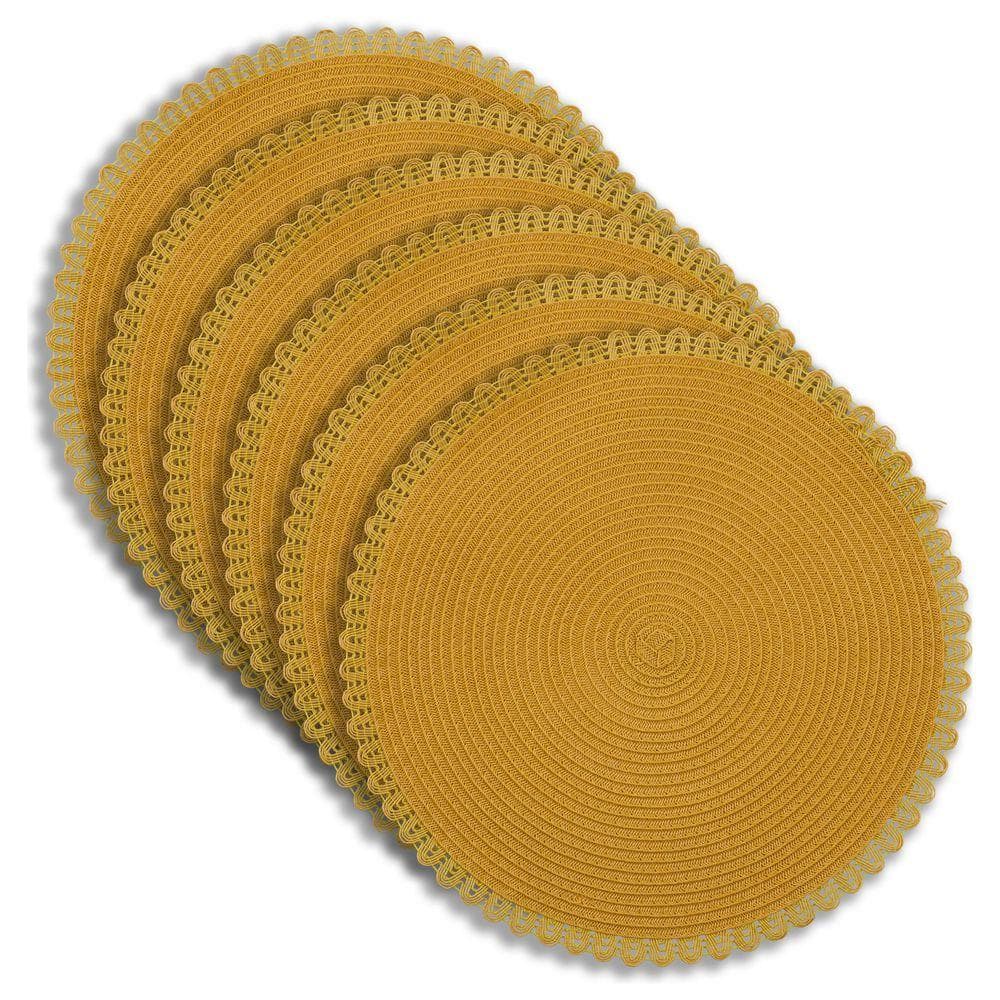 Dainty Home Placemats Set of 6 15"x15" Heat-Resistant Table Mats for ...