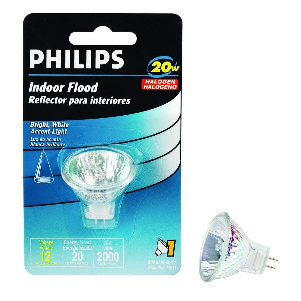 Philips 20-Watt MR11 Halogen Flood Light Bulb 203331 - The Home Depot