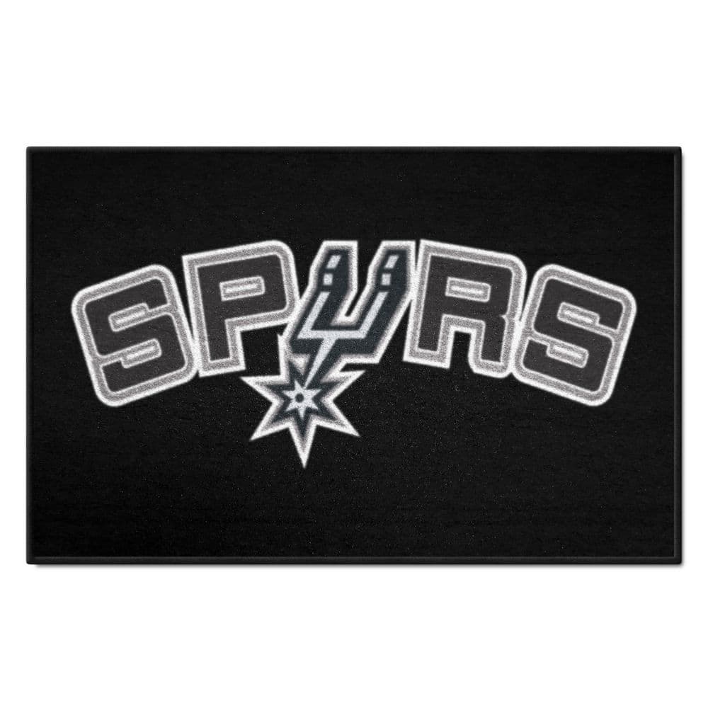 FANMATS NBA Retro San Antonio Spurs Black 2 ft. x 3 ft. Starter Mat ...