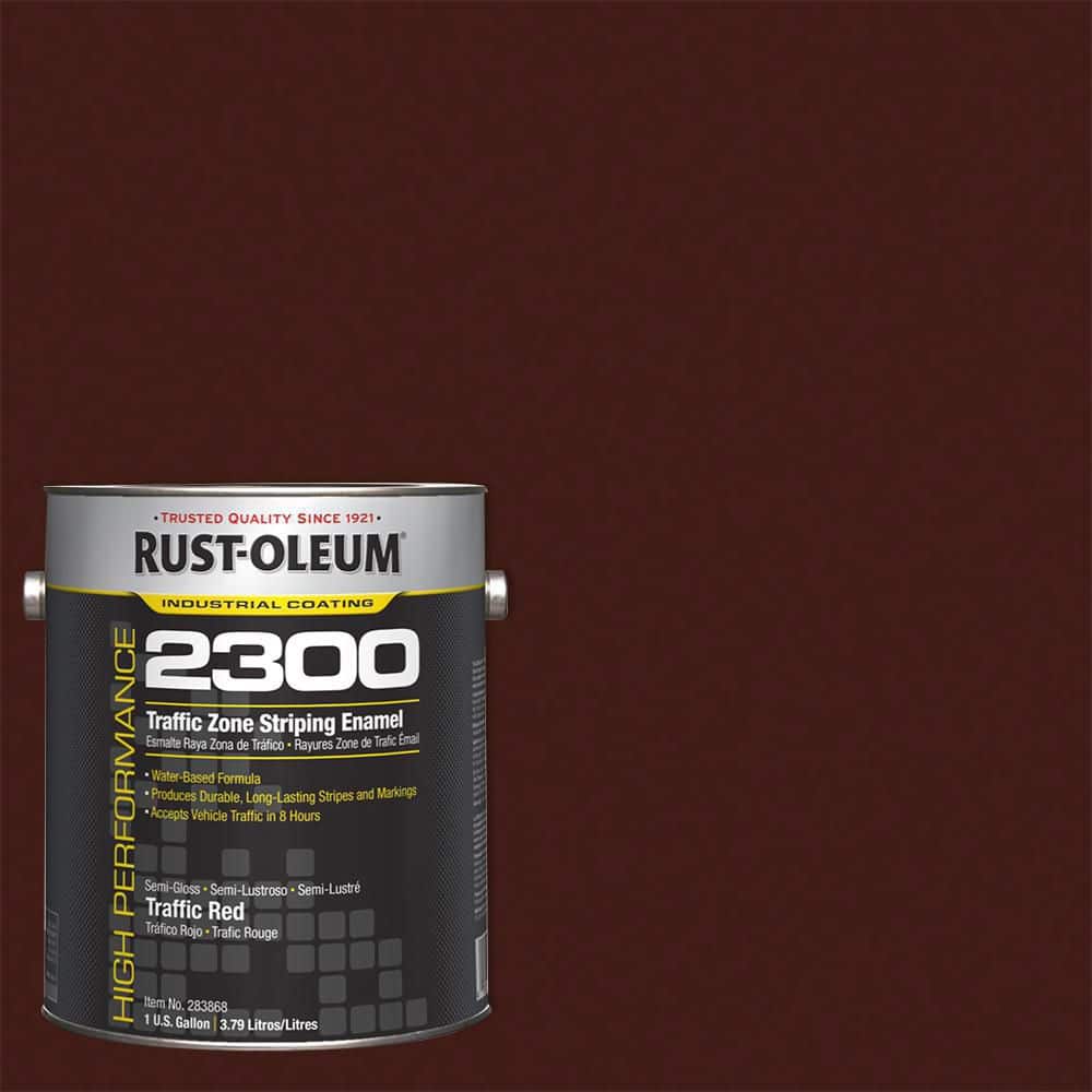 Rust-Oleum 1 gal. 2300 Semi-Gloss Red Traffic Striping Paint 2-Pack ...