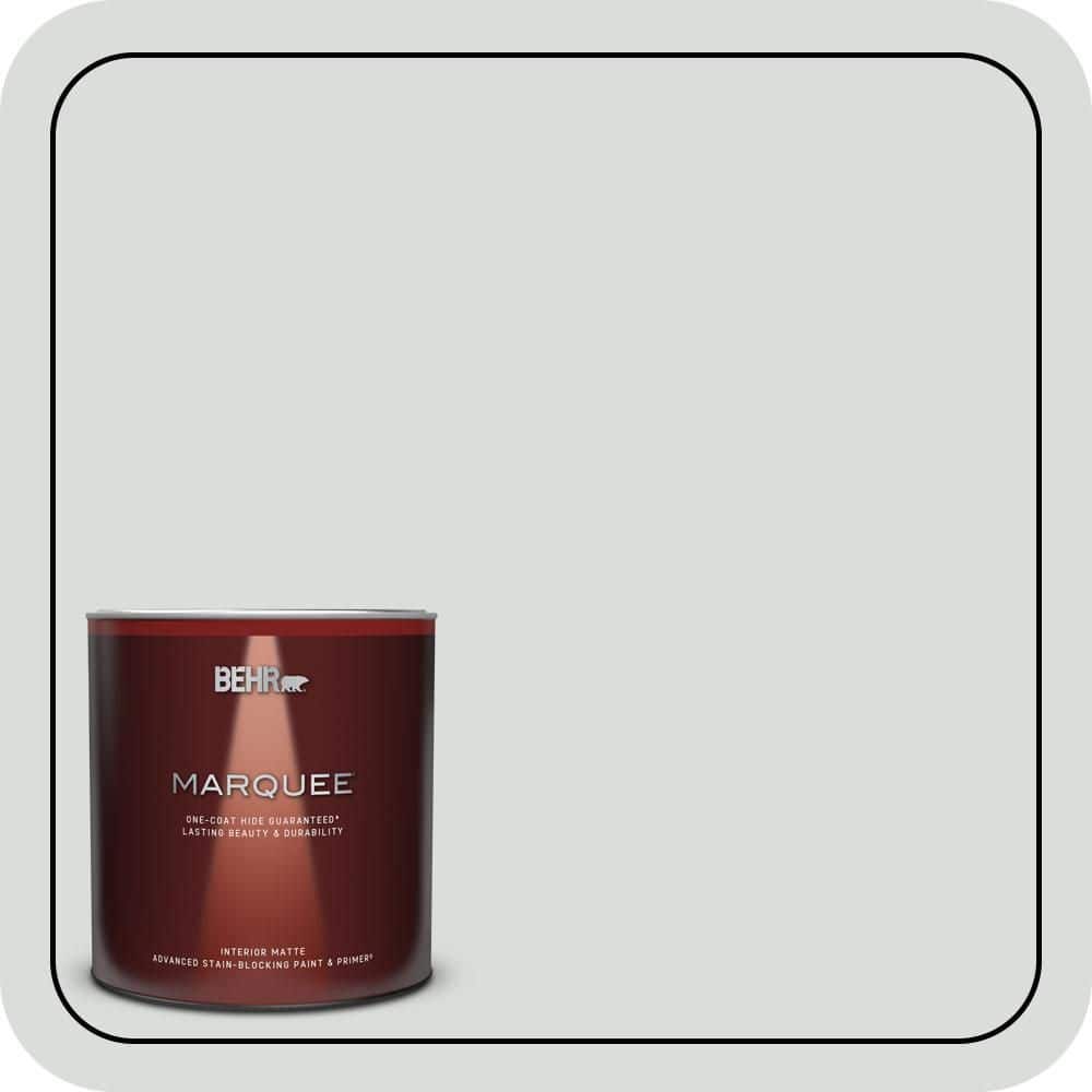 BEHR MARQUEE 1 qt. #N500-1 Shiny Luster Matte Interior Paint & Primer ...