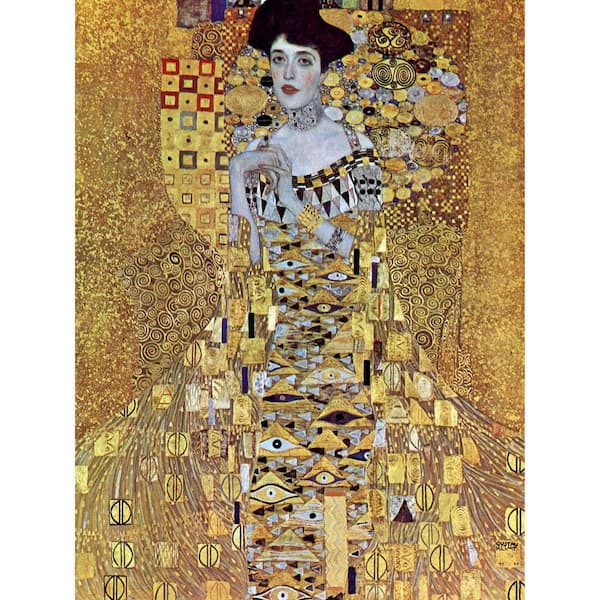 RED LANTERN 31.5 in. x 23.5 in. "The Woman in Gold by Klimt " Wall Art ...
