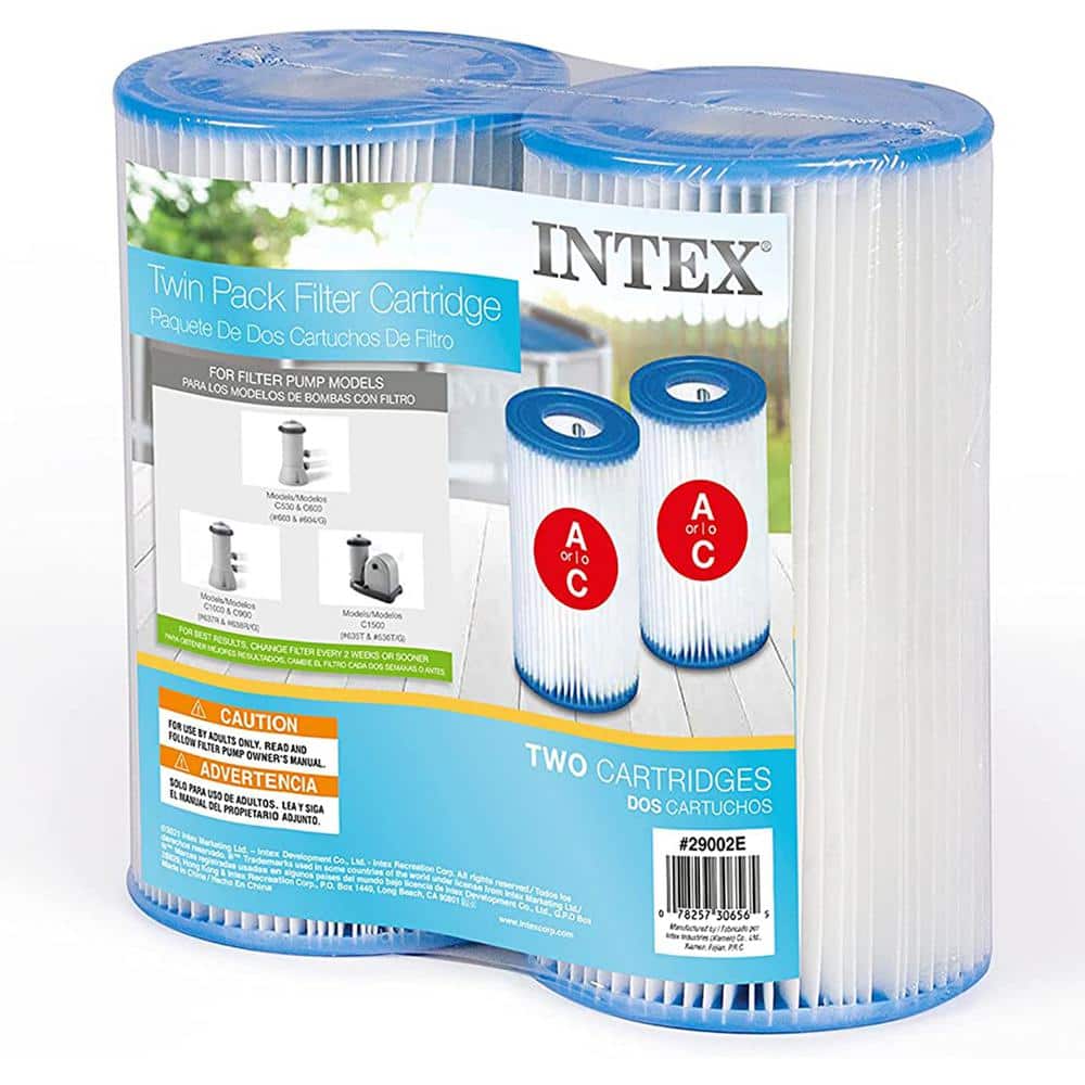 Intex 4.25 in. Dia 500 sq. ft. Type A or C Pool Replacement Filter ...