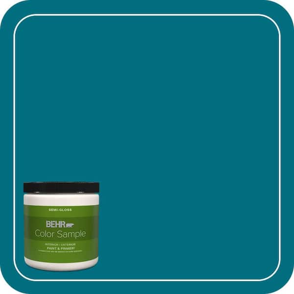 BEHR PREMIUM PLUS 8 oz. #MQ4-54 Coastal Jetty Semi-Gloss Interior ...