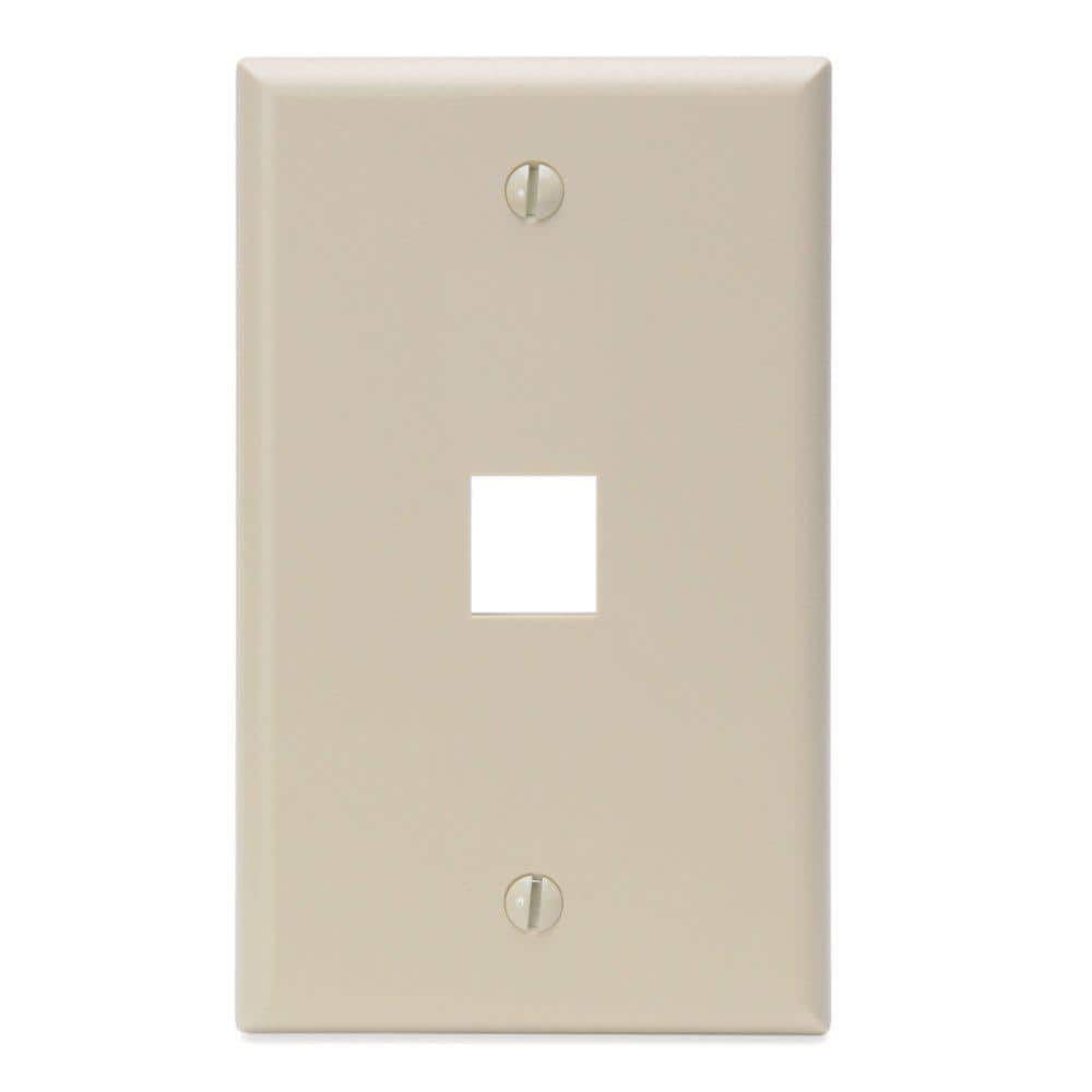 Leviton 1-Gang Audio/Video Ivory Wall Plate High-Impact Plastic (1-Pack ...