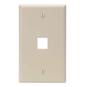 Leviton Gray 1-Gang Audio/Video Wall Plate (1-Pack) 41080-2GP 41080-2GP ...