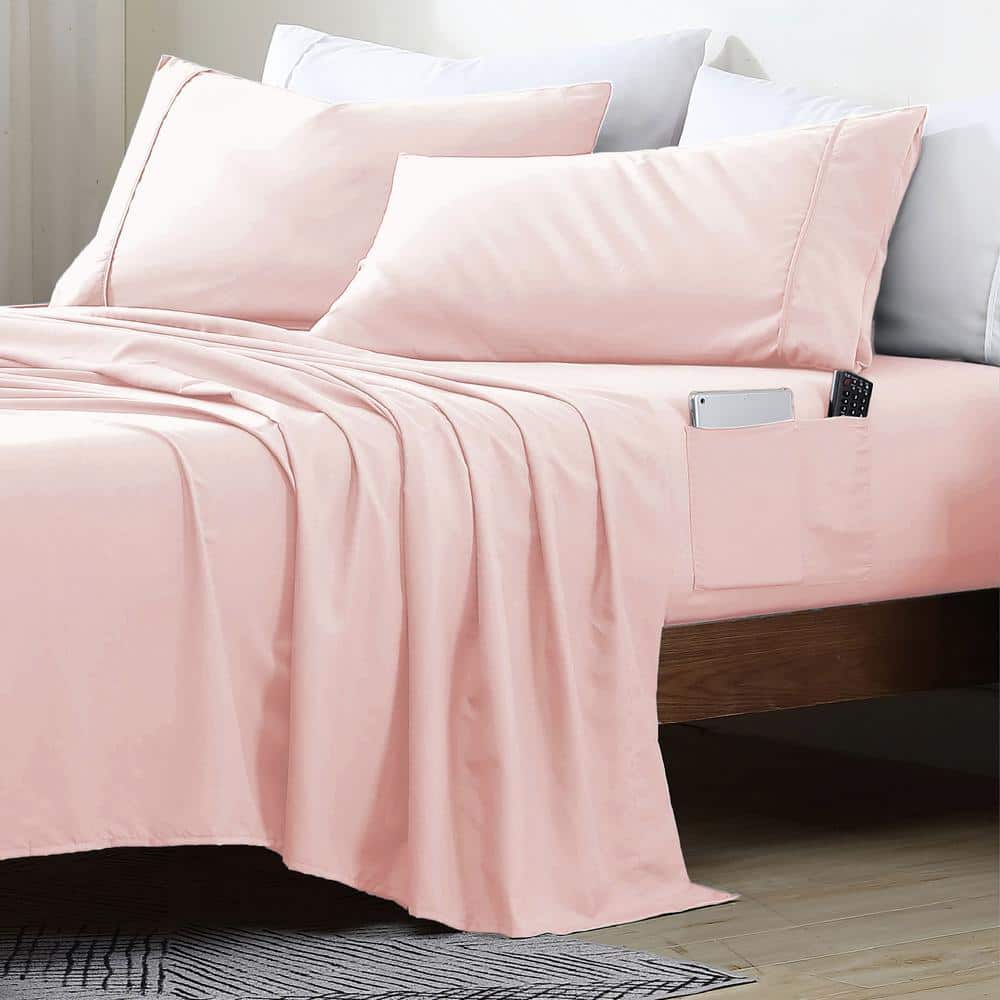 swift home King Size Microfiber Sheet Set with 8 in. Double Storage ...