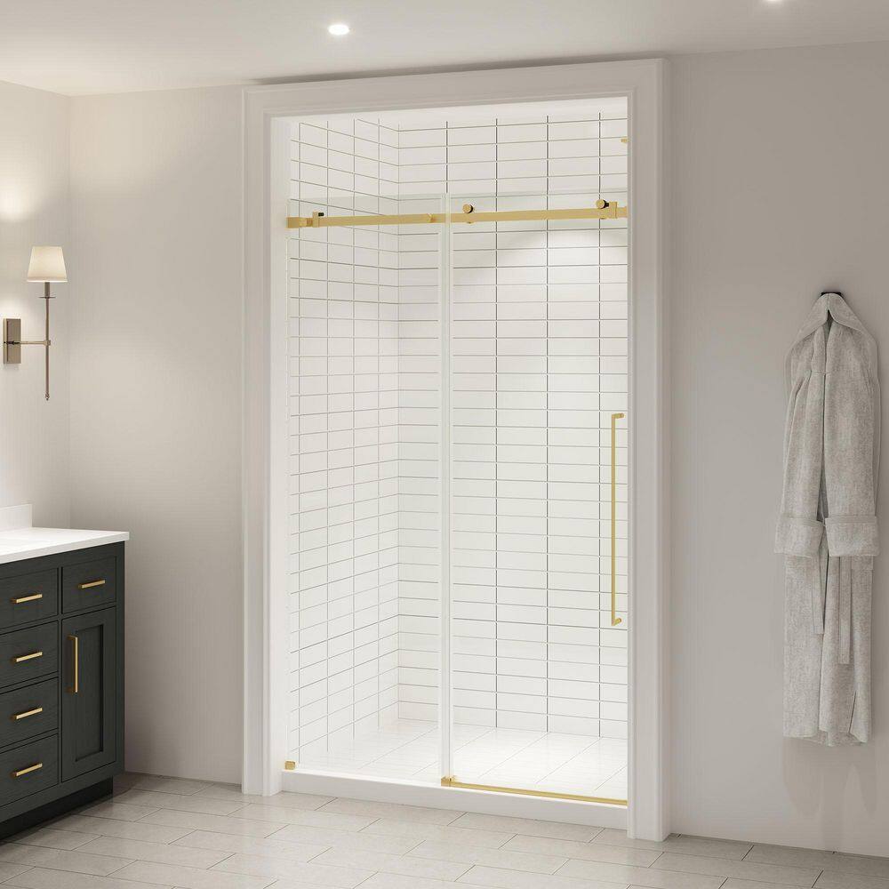 OVE Decors Selby 47 3/16 in. - 48 in. W x 74 in. H Alcove Sliding ...