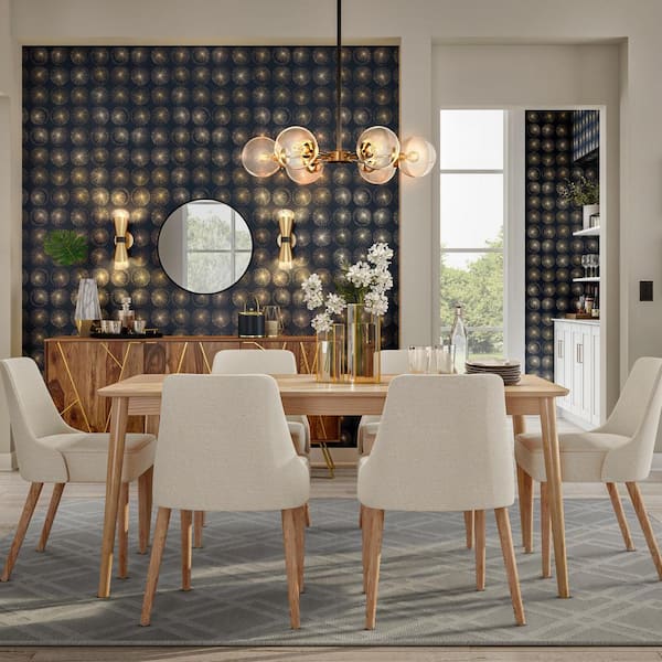 StyleWell Natural Wood Finish Rectangular Dining Table for 6 66 in. L x 30 in. H DT 1002 NA