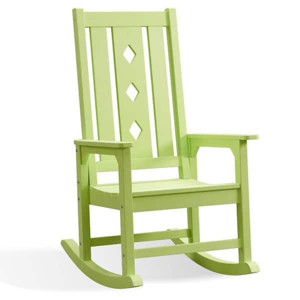Eongdn Green All Weather Resistant Plastic Outdoor Rocking Chair ...