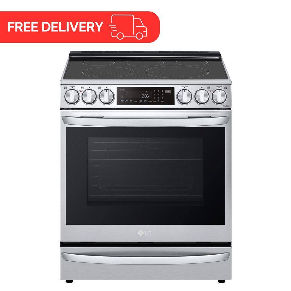 LG 6.3 cu. ft. Smart Slide-In Electric Range with ProBake Convection ...