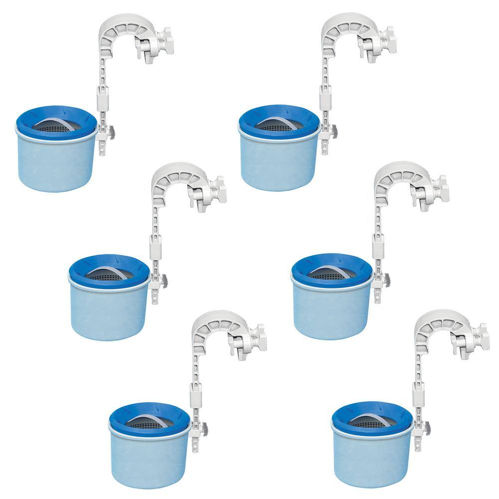 Intex Deluxe Wall Mounted Swimming Pool Surface Automatic Skimmers (6 ...