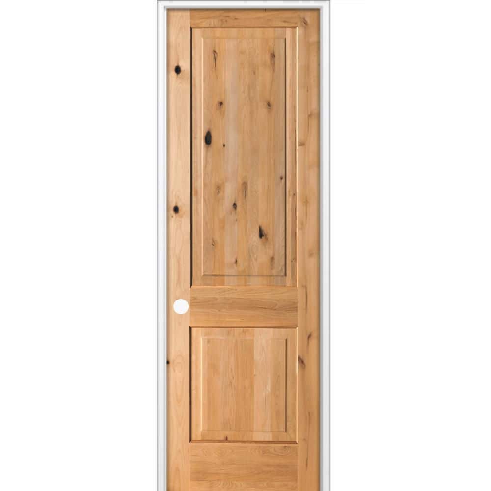 Reviews for Krosswood Doors 30 in. x 96 in. Rustic Knotty Alder 2-Panel ...