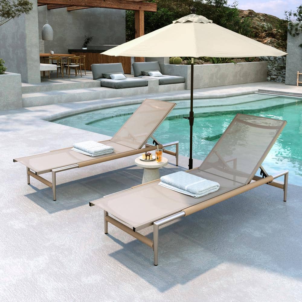 CHRISTOPHER KNIGHT HOME Pinecrest Outdoor Patio Mesh Chaise Lounges ...