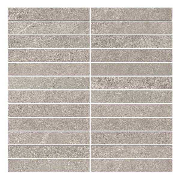 Ivy Hill Tile Monolith Silver Gray 3.93 in. x 0.35 in. Stacked Matte ...