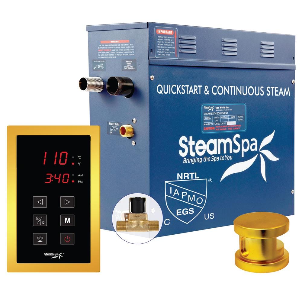SteamSpa Oasis Series 6kW Steam Bath Generator with Continuous Steam ...