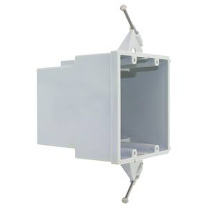 Cantex New Work 2-Gang 35 cu. in. Heavy Wall Nail-on Electrical Outlet ...