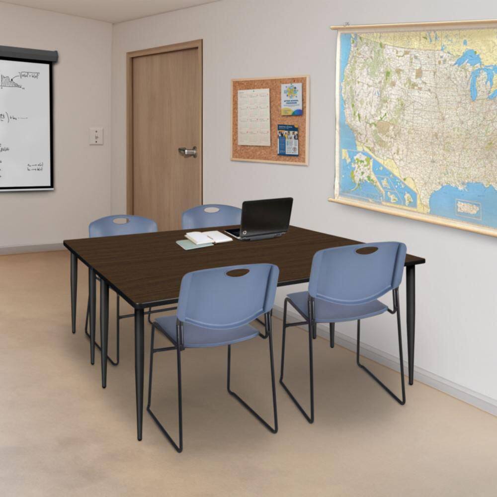 Regency Kahlo 42 x 24 in. Neo Walnut Training Seminar Table Desk with ...