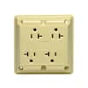Leviton 20 Amp 125 V Industrial Quadplex Outlet/Receptacle, Ivory (1 ...