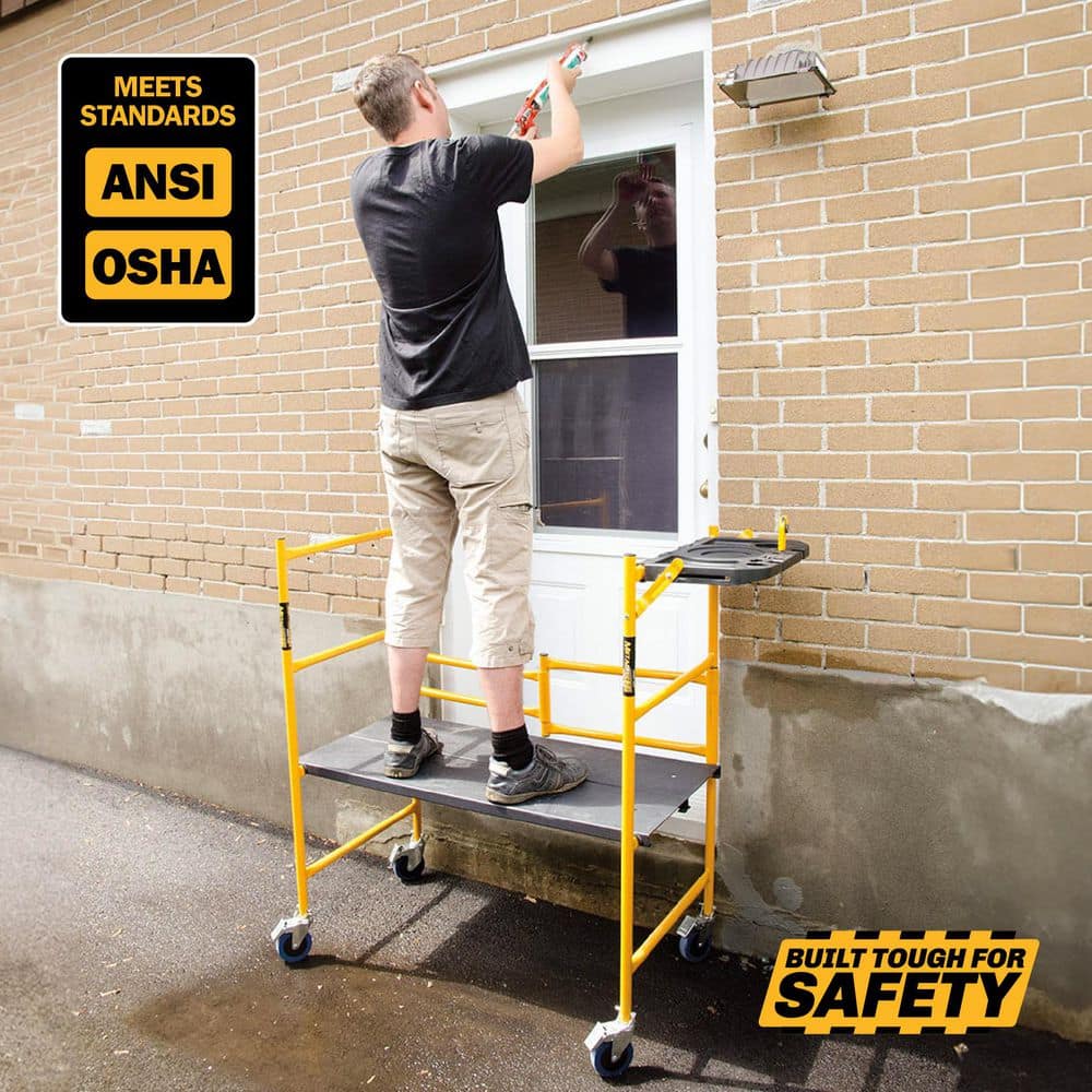 Portable Jobsite Mini Scaffold with Wheels & Tool Philippines | Ubuy