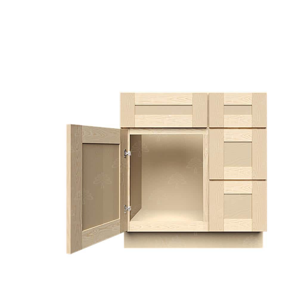 LIFEART CABINETRY Lancaster Shaker Assembled 30 in. W x 21 in. D x 34.5 ...