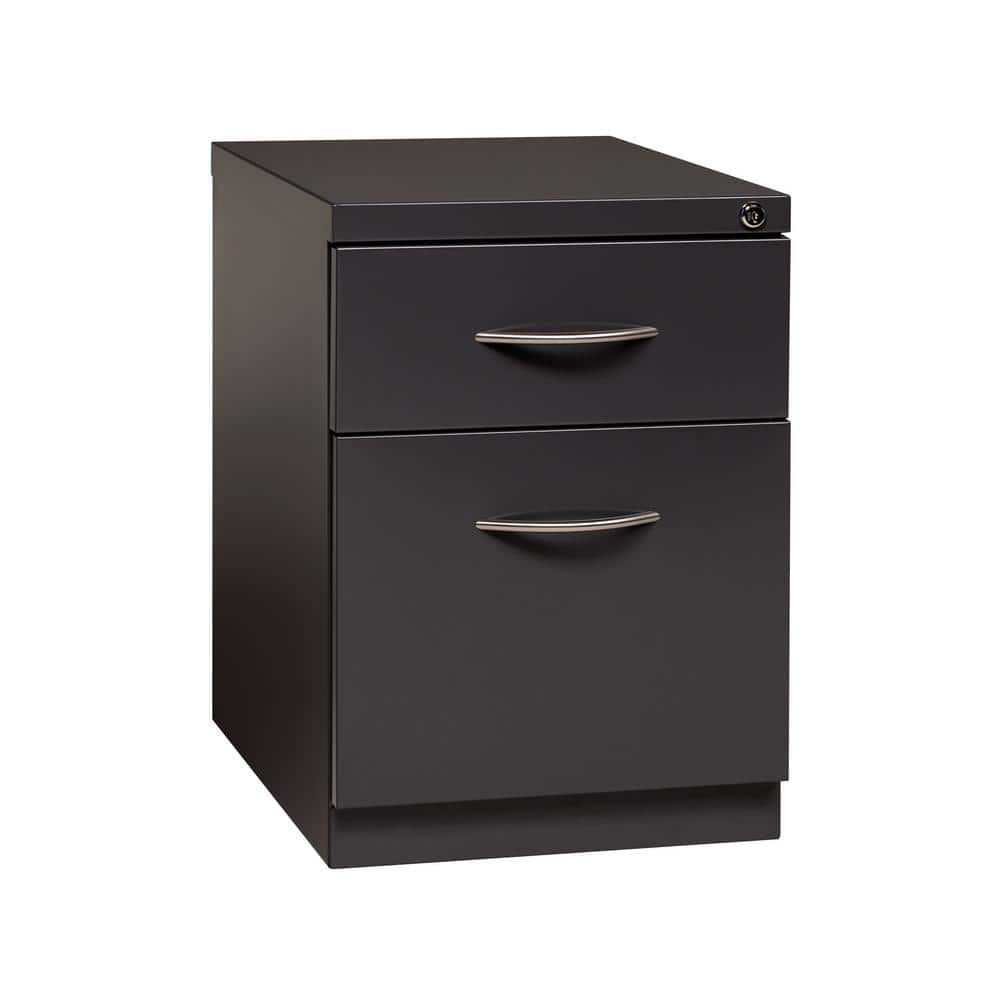 Hirsh 20 in. D 2-Drawer Charcoal Metal Letter Width 15 in. W Mobile ...