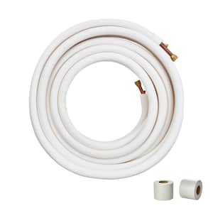 VEVOR 50 ft. Mini Split Line Set 1/4 in. and 1/2 in. O.D Copper Pipes ...