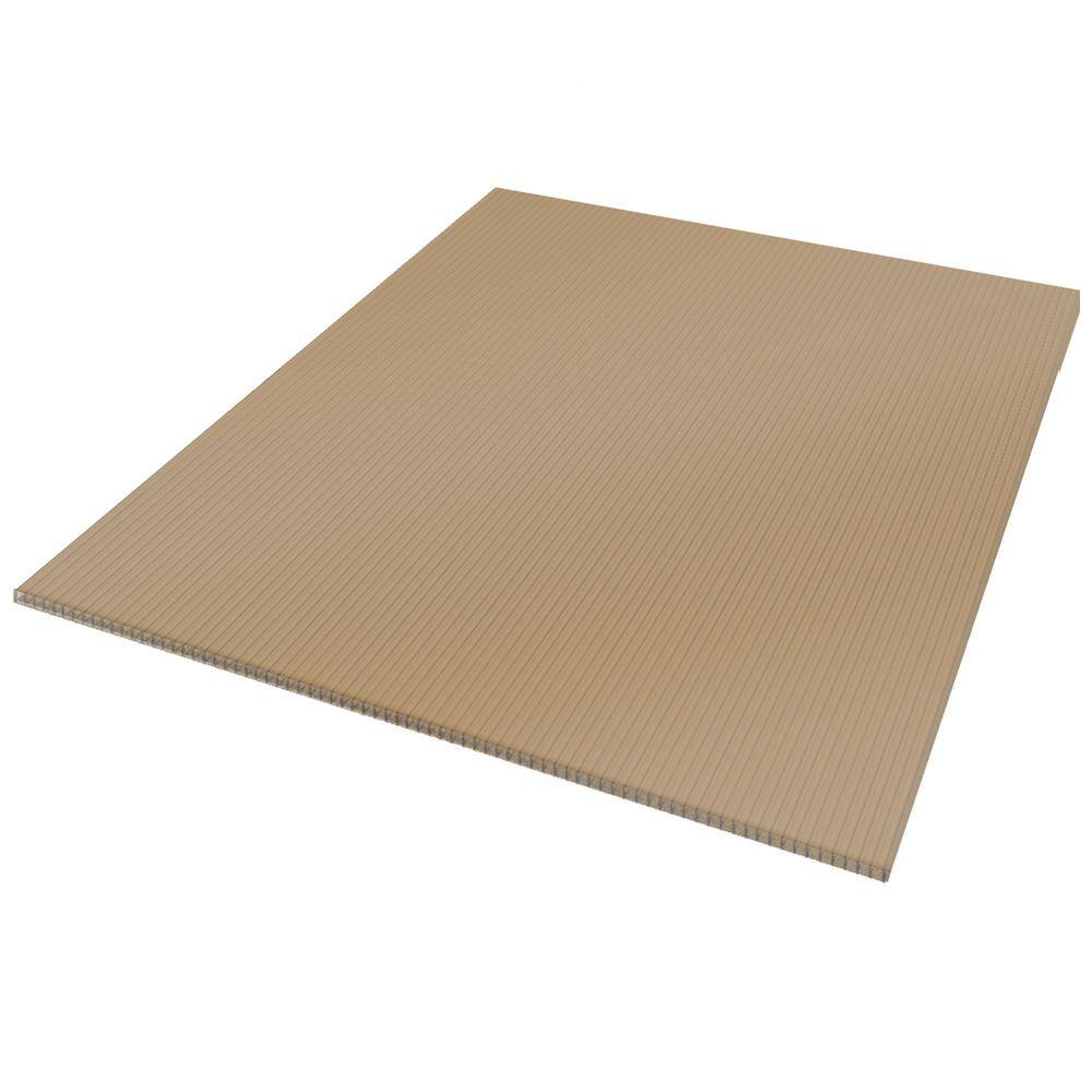 Sunlite 48 in. x 4 ft. Multiwall Polycarbonate Panel in Bronze 193173 ...