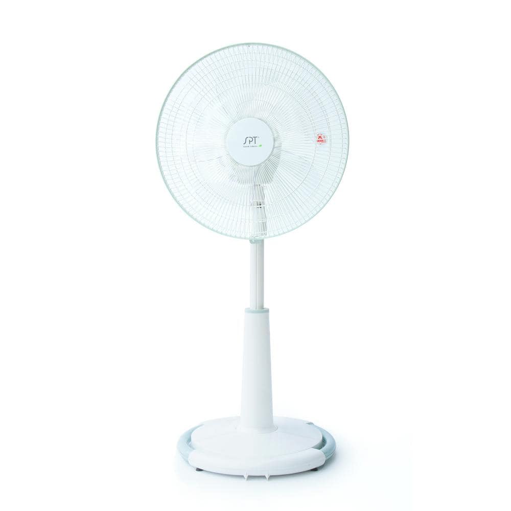 SPT Adjustable-Height 39 in. Oscillating Pedestal Fan with O-shaped ...