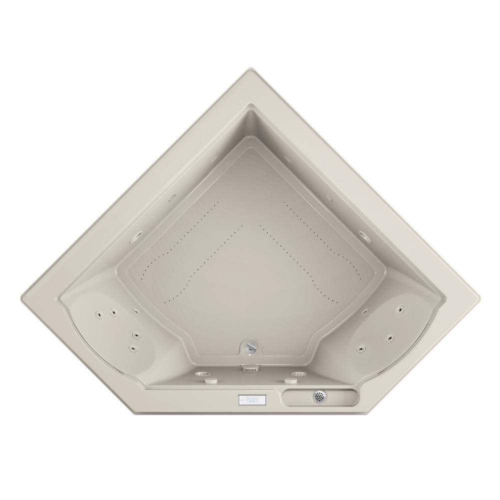 JACUZZI FUZION SALON SPA 65.75 in. x 65.75 in. Rectangular Combination ...