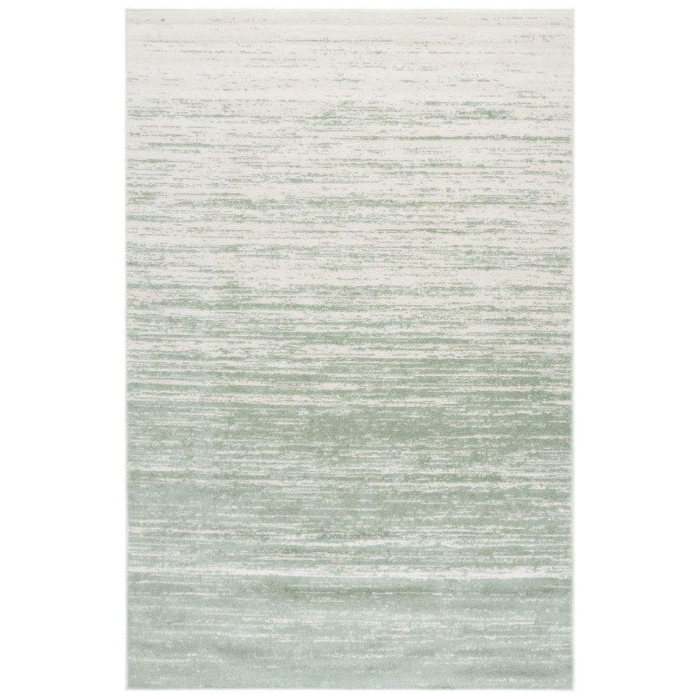 SAFAVIEH Adirondack Sage/Ivory Solid Color 6 ft. x 8 ft. Striped Area ...