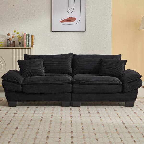 Black comfy sofa store