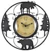 11 in. Black Wildlife Wire Wall Clock PUDH46 - The Home Depot