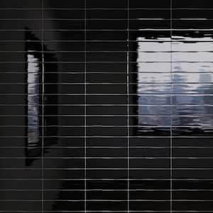 MOLOVO Kezma Jade Green 11.81 in. x 2.95 in. Polished Ceramic Tile ...