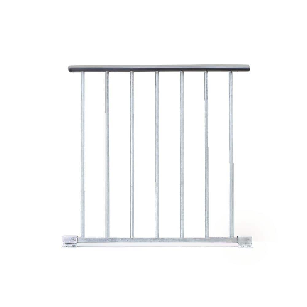 Dolle Toronto 38 in. H x 39 in W Silver Metal Stair Railing Kit Starter ...