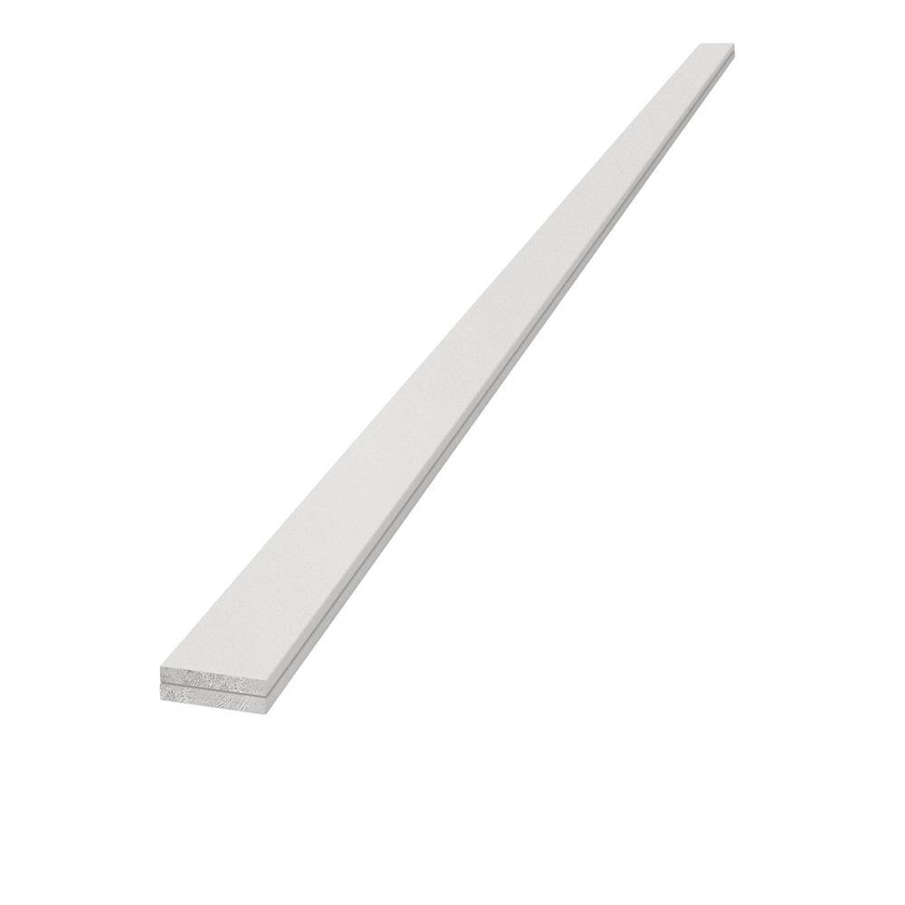 Edge 1 in. x 4 in. x 8 ft. Timeless Primed White Smooth Pine Trim Board ...